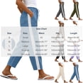 BaoFuBaoMei Linen Pants Women Plus Size Solid Drawstring Elastic Waist ...