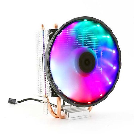 Double Copper Pipe Cpu Cooler Silent Radiator Rgb Led Colorful Light ...