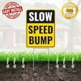 2PC Speed Bump Sign with Stakes, 17 Inches by 13 Inches - Corrugated ...