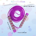 Adjustable PVC Jump Rope, Soft Anti-Winding Skipping Rope with Non-Slip ...