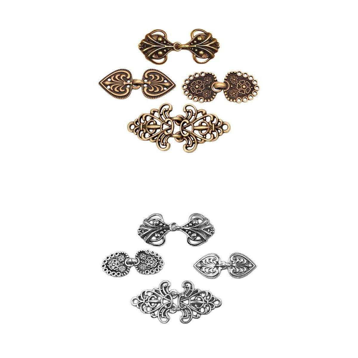 8 Pcs Medieval Cape Fastener Vintage Sweater Swirl Clip Cape Cloak ...