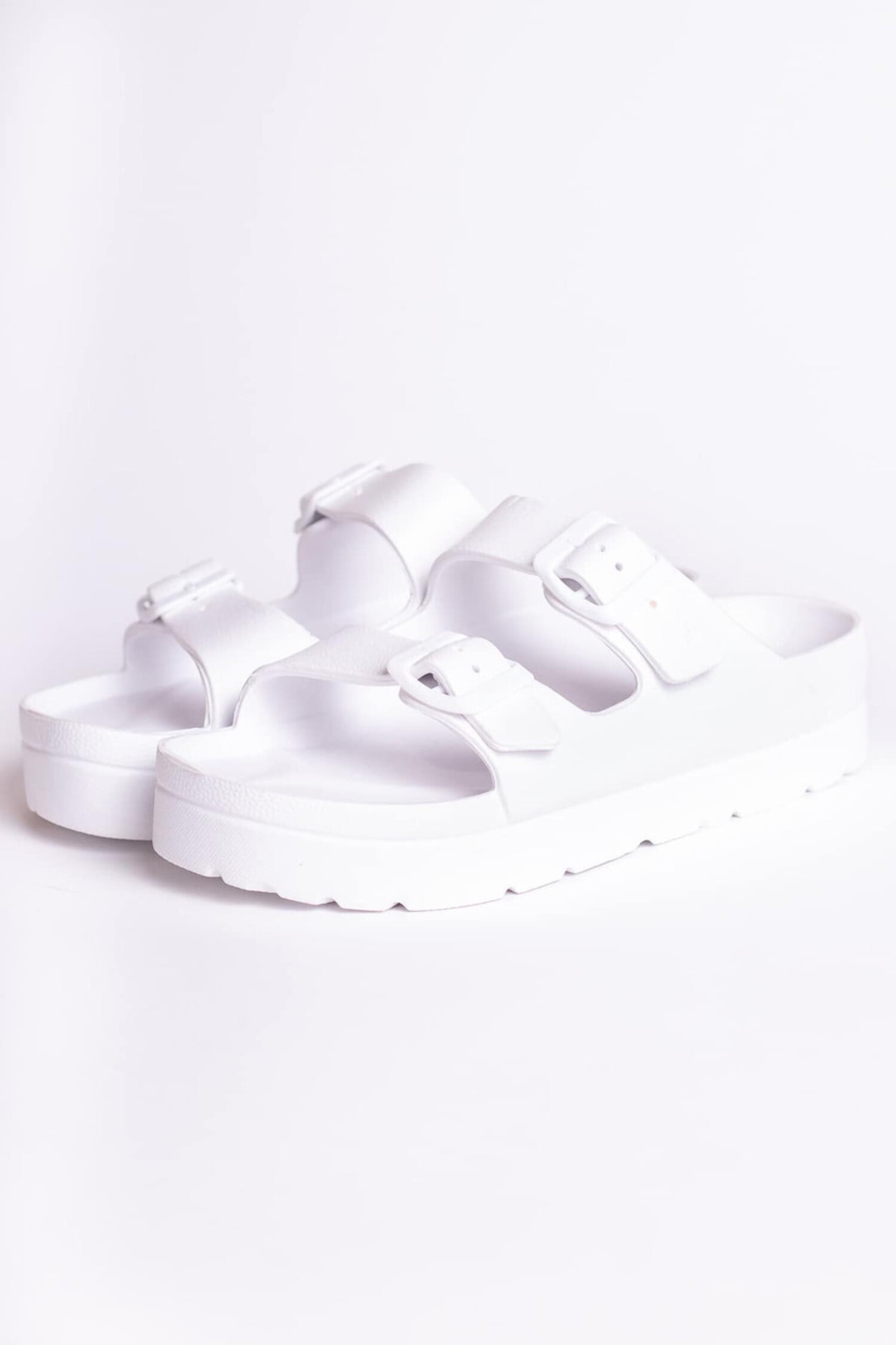 White Platform Foam Sandals - Walmart.com