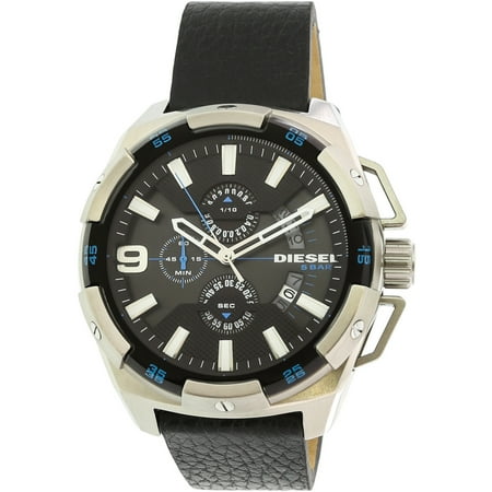 Diesel Men's Heavyweight DZ4392 Silver Leather Japanese Quartz Dress ...