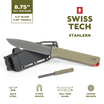 Free Shipping! Swiss Tech Fixed Blade Knife with D2 Steel, Canvas ...
