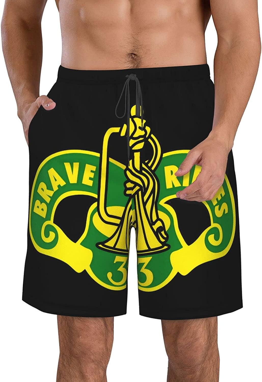 Men's 3rd Cavalry Regiment Brave Rifles Shorts Mans Swimming Shorts ...