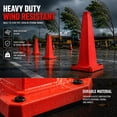 Bright Orange Traffic Safety Cones 3 Pack 28" with Weighted Base, High ...
