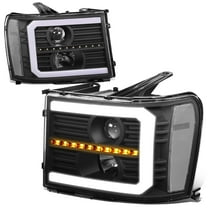 DNA Motoring For 07-14 Chevy Silverado Chrome Amber Dual LED DRL ...
