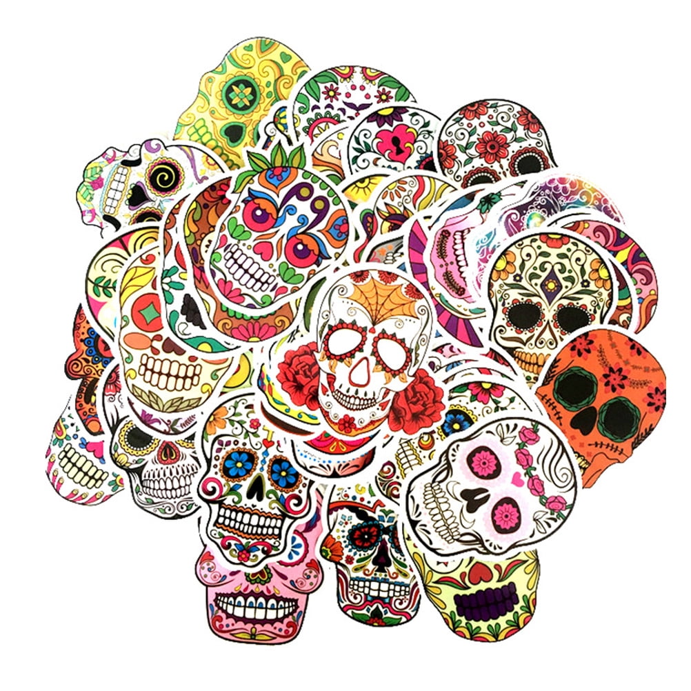 60pcs Horror Graffiti Cool Skull Stickers Waterproof Stickers for Car ...