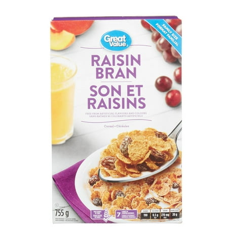 Great Value Family Size Raisin Bran, 755 g - Walmart.ca