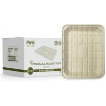 PAMI 9x12 Inch Biodegradable Bagasse Serving Trays, 250 pack – Heavy ...