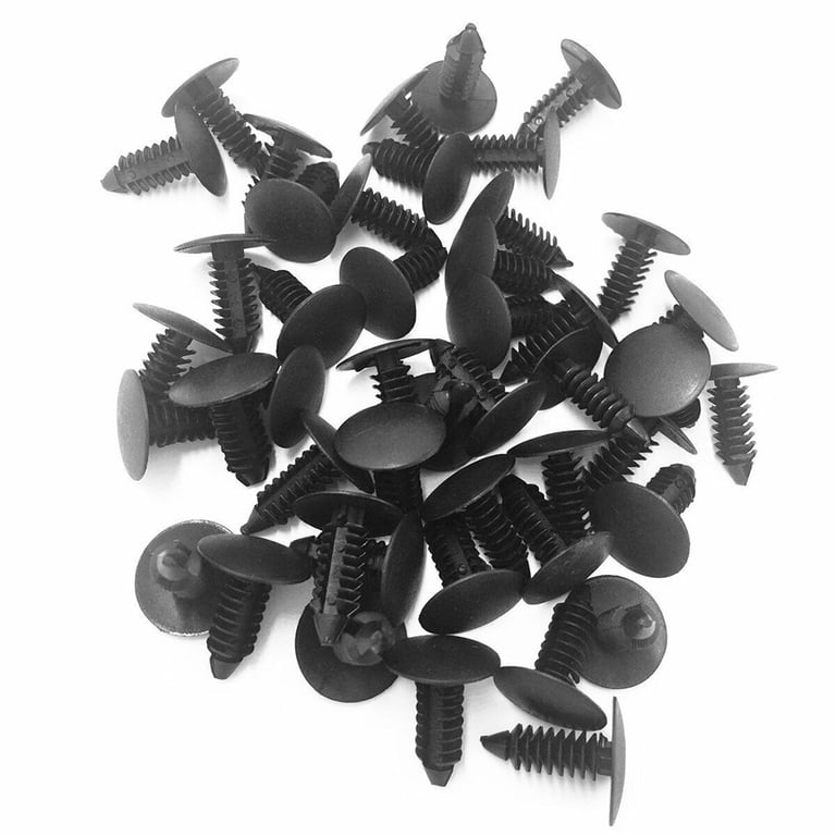 Bug Deflector Hood 100X 8mm Bumper Clips Auto Car Hole Plastic Rivets ...