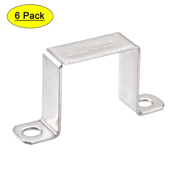Uxcell 43 x 46mm 304 Stainless Steel U Shaped Connector Bracket 6 Pack ...