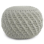 The Hamptons Collection 44" Gray Fabric Upholstery Slipcovered Square ...