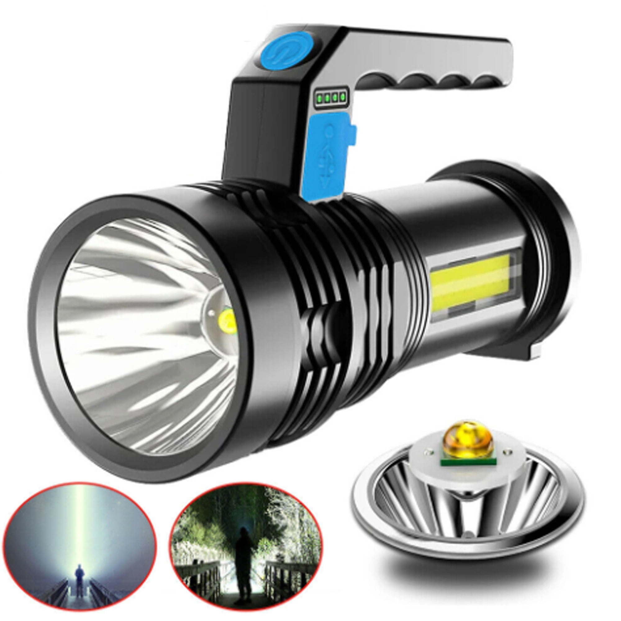 LELINTA Bright Rechargeable Searchlight Handheld LED Flashlight ...