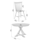 Bush Furniture West End 45W Round Trestle Dining Table with 4 High Back ...