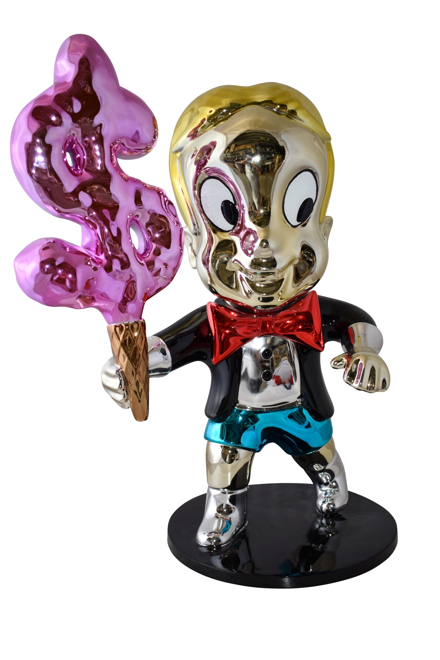 Cartoon Monopoly Boy with Money Cotton Candy Resin Statue Size: 15" x ...