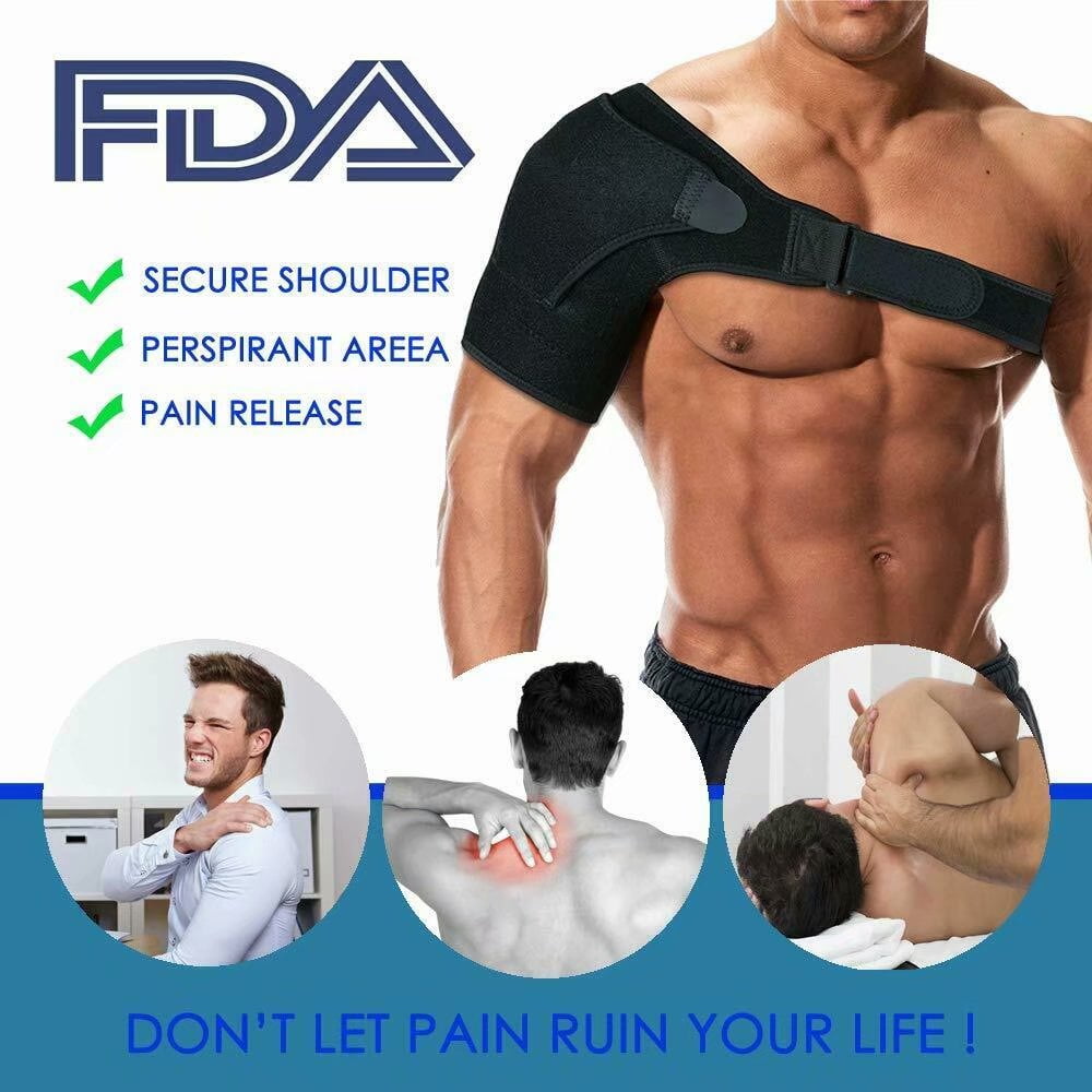 Adjustable Shoulder Brace, Rotator Cuff Compression Support for Men ...