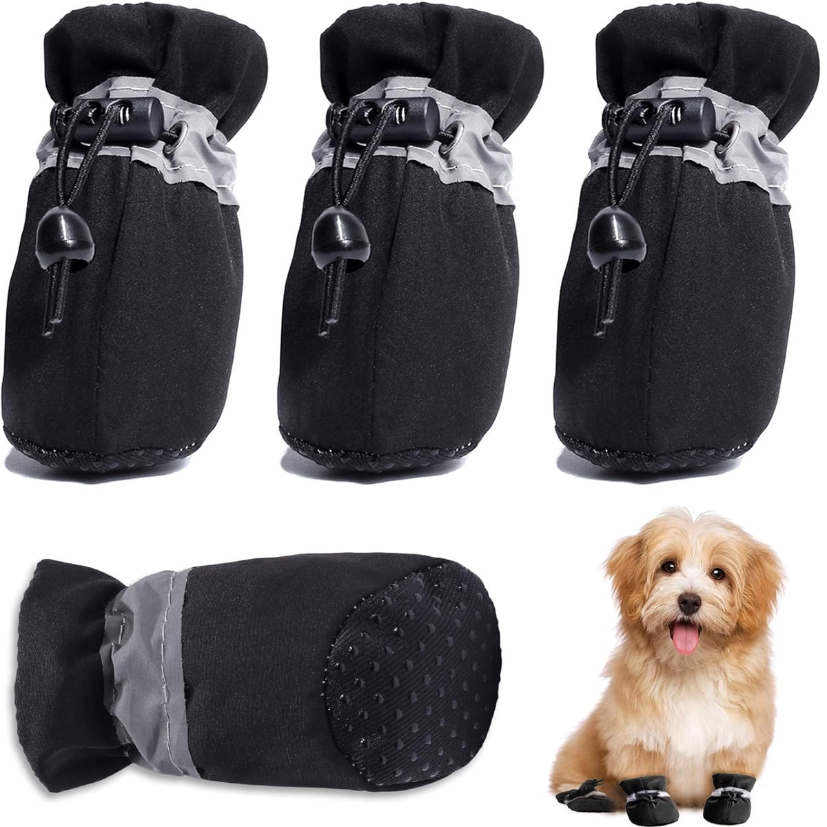 Click here for Leining 4 Pieces Dog Shoes  Dog Boots Paw Protecto... prices