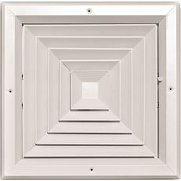 Truaire 4 Way Aluminum Square Ceiling Diffuser, 8 In. X 8 In. - Walmart.com