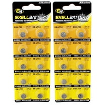 2pc 10pk Exell EB-L626 Alkaline 1.5V Watch Battery Compatible with AG4 ...