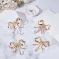 4 Bags Alloy Hook Hangers with Screw and Plug Bowknot Golden 65x66x17mm ...