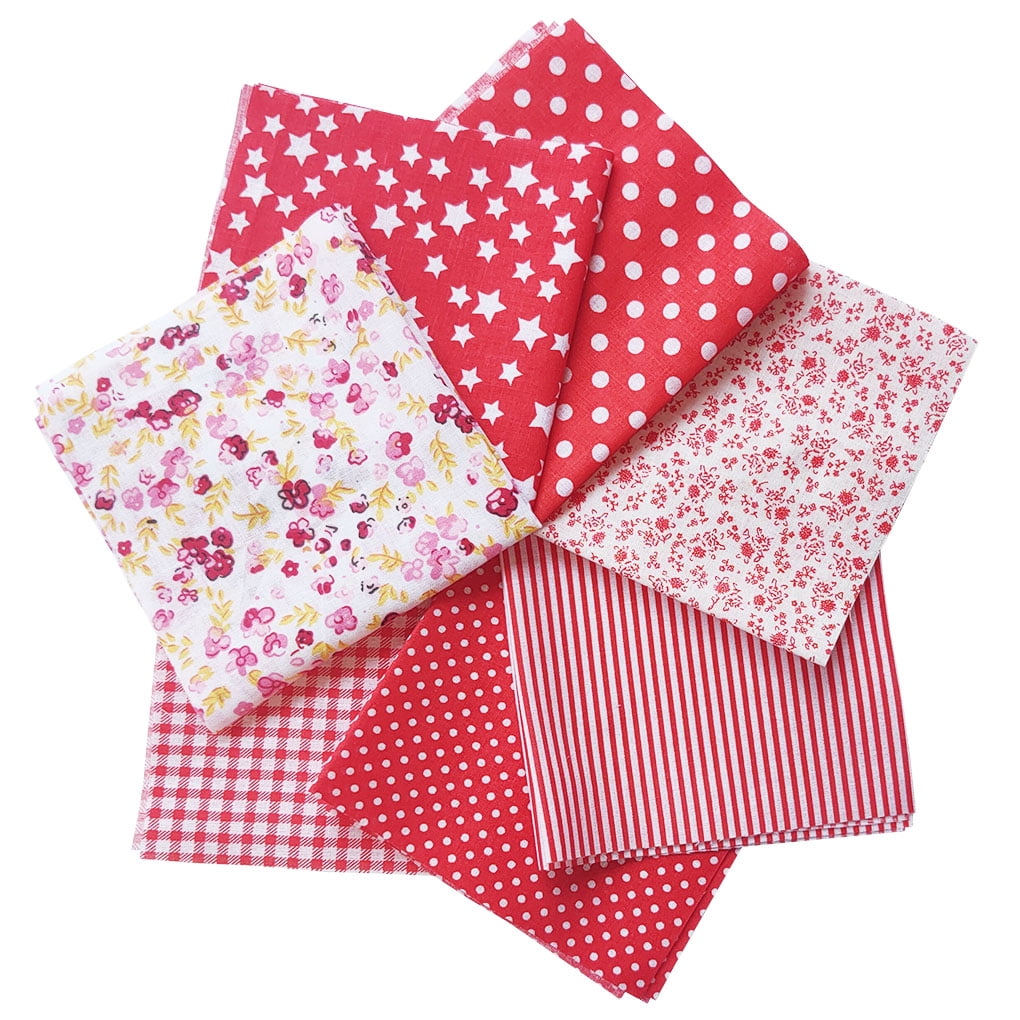 7 Pcs/set Printed Cotton Patchwork Fabric Squares Bundle Quilting ...