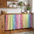 Abstract Flowers Cabinet Curtains 28" W x 51" L White Dandelion ...
