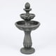 Cement 2-Tier Stone Finish Outdoor Fountain - Walmart.com