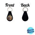 Boykin Spaniel Dog Expressionism Art Metal Black Leather Keychain ...