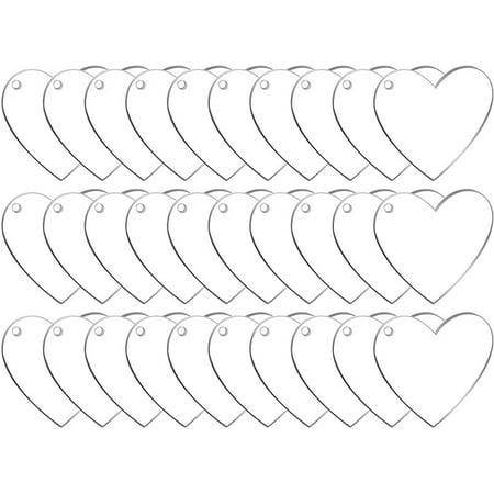 Acrylic Keychain Blanks Decoration Crafts Including Heart-Shaped ...