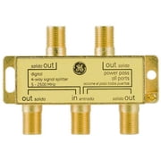 Brandclub - GE Pro 4-Way Coax Cable Splitter, 4 Pack, RG6 Compatible ...