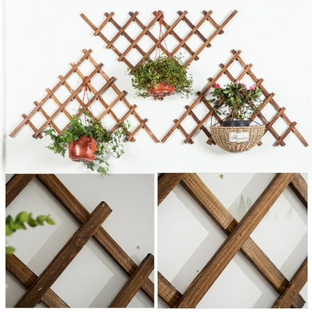 Garden Wooden Trellis Anti-corrosion Triangle Expandable Plant Climbing ...