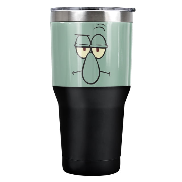 Spongebob Official Squidward Angry Face 30 oz Travel Tumbler, Stainless ...