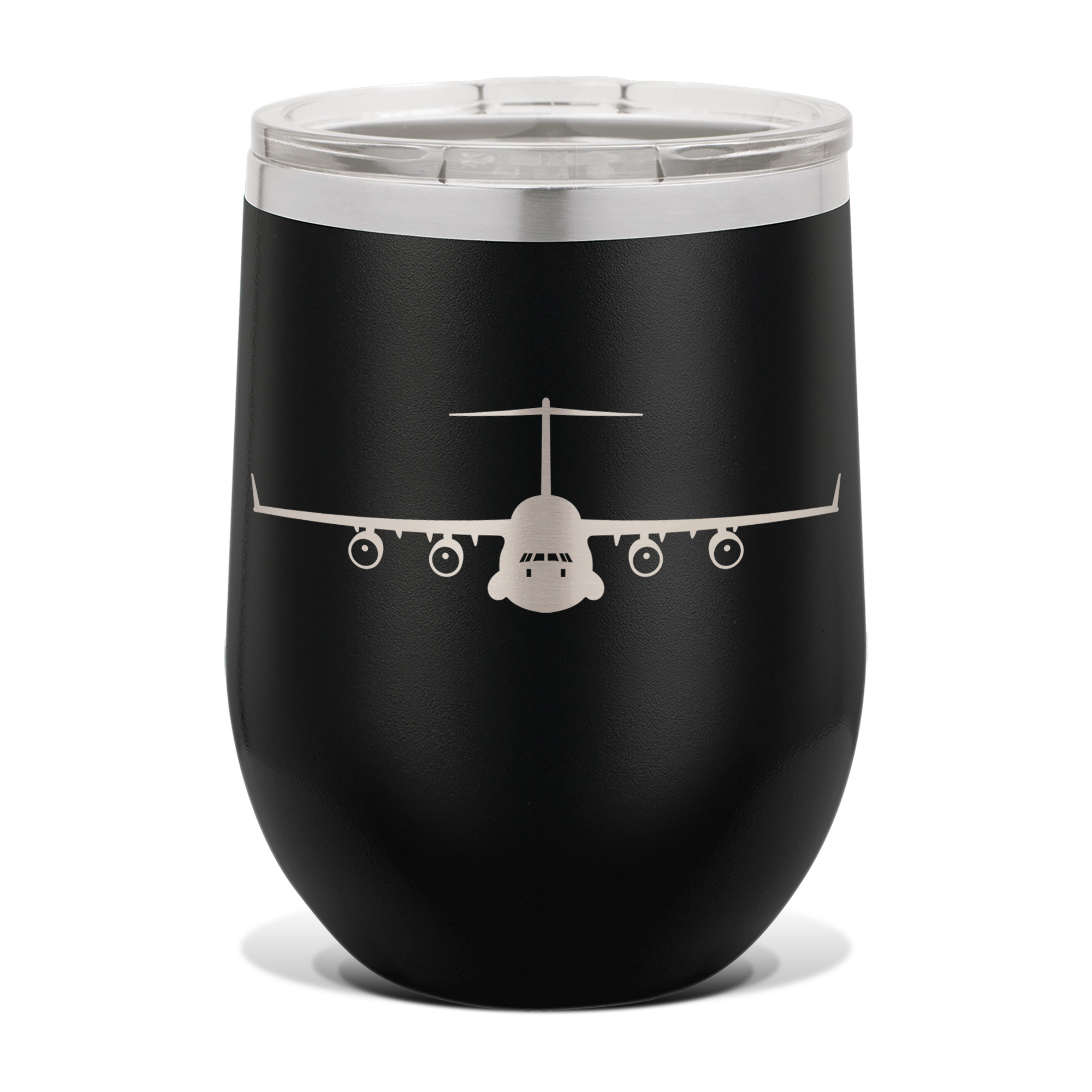 C-17 Globemaster III Wine Tumbler 12 oz - Laser Engraved - Polar Camel - Stainess Steel - Vacuum ...