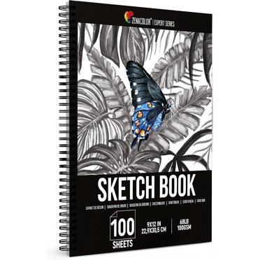 RENDR No Show Thru Hard Bound Sketch Book 5.5"X8.5"-48 Sheets - Walmart.com