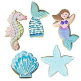 Ann Clark 5-Piece Mermaid, Tail, Starfish, Seashell, Seahorse Cookie Cutter Set, Nautical Ocean ...