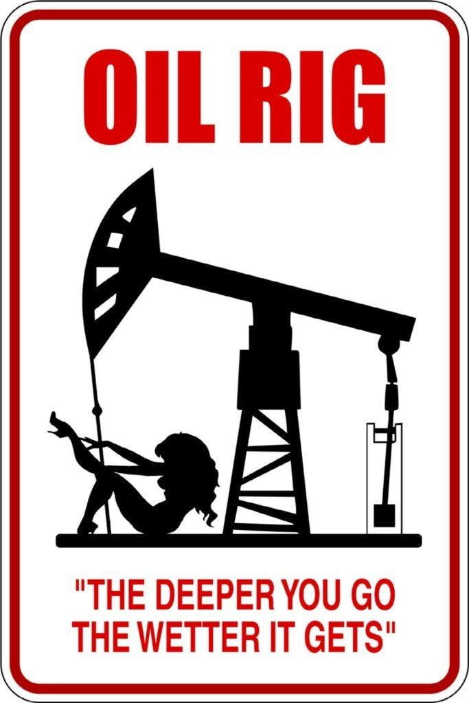 Vinyl Wall Quote Decals for Home - Oil Rig The Deeper You Go The Wetter ...