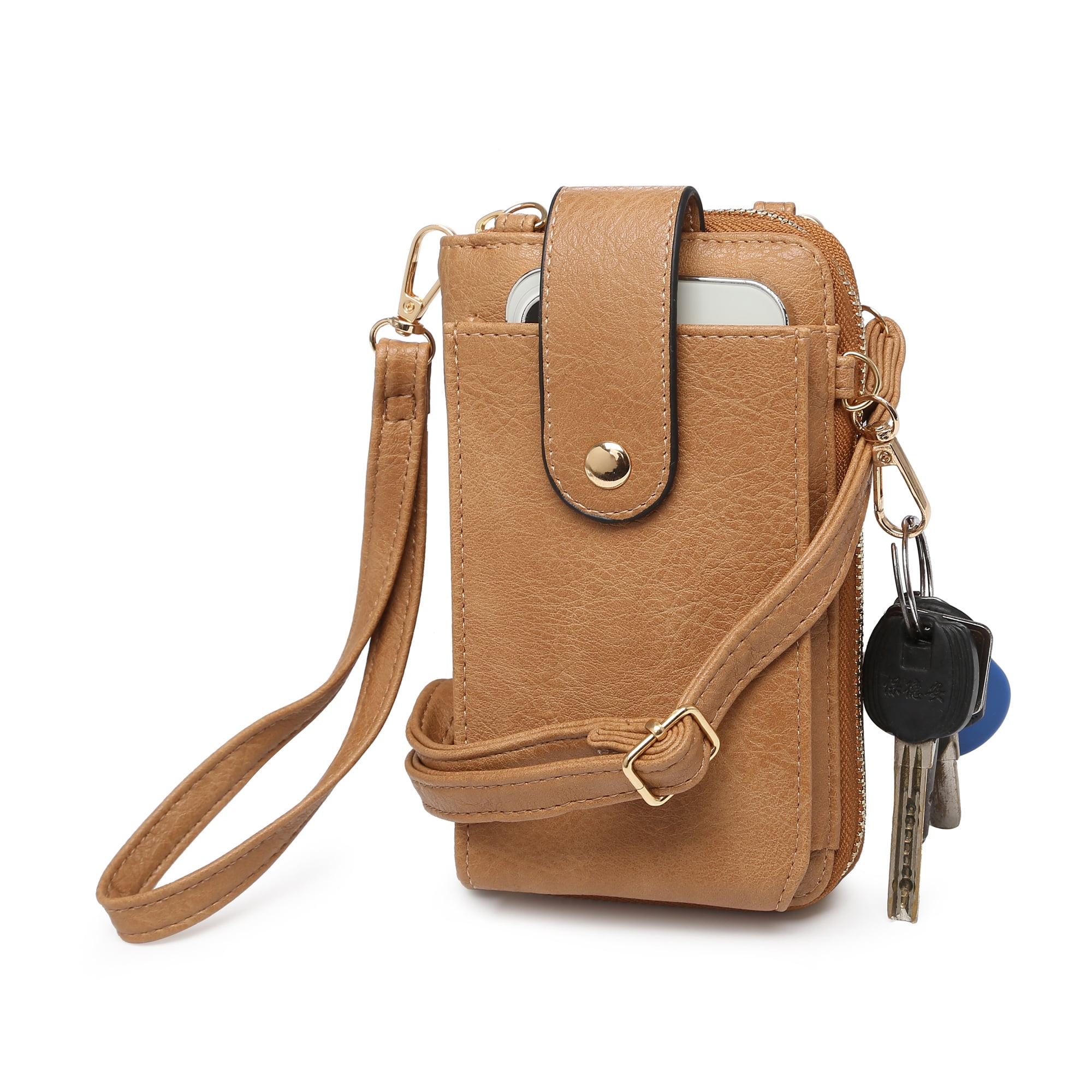 XB Crossbody Cell Phone Purse Floral Shoulder Bag Vegan Leather Wallet ...