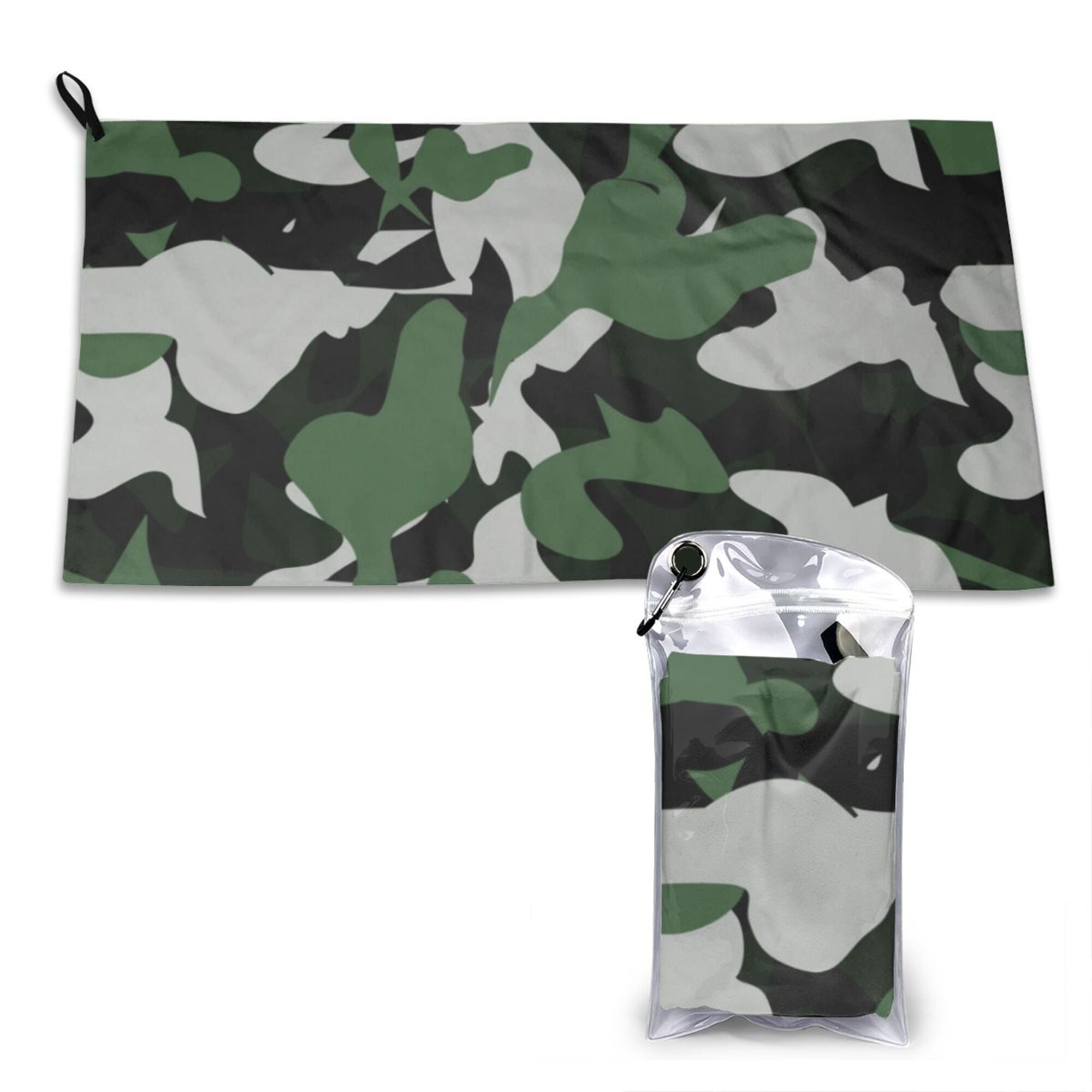 YFYANG Adult Microfiber Portable Travel Towel, Camouflage Abstract ...
