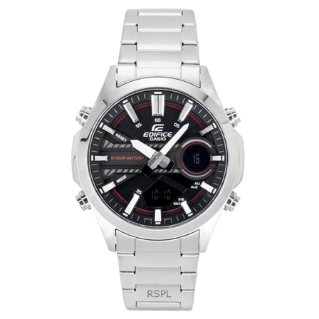 Casio Edifice Analog Stainless Steel Black Dial Quartz EFV-160D-1A 100M ...