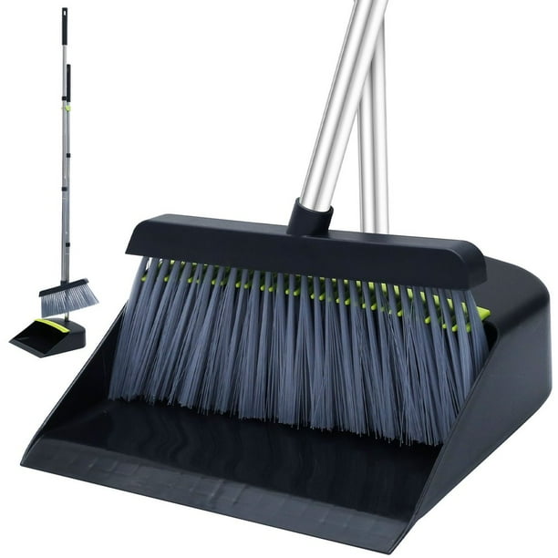 MesaSe Long Handle Dustpan Broom Combo Sweeper Dustpan Set with Comb ...