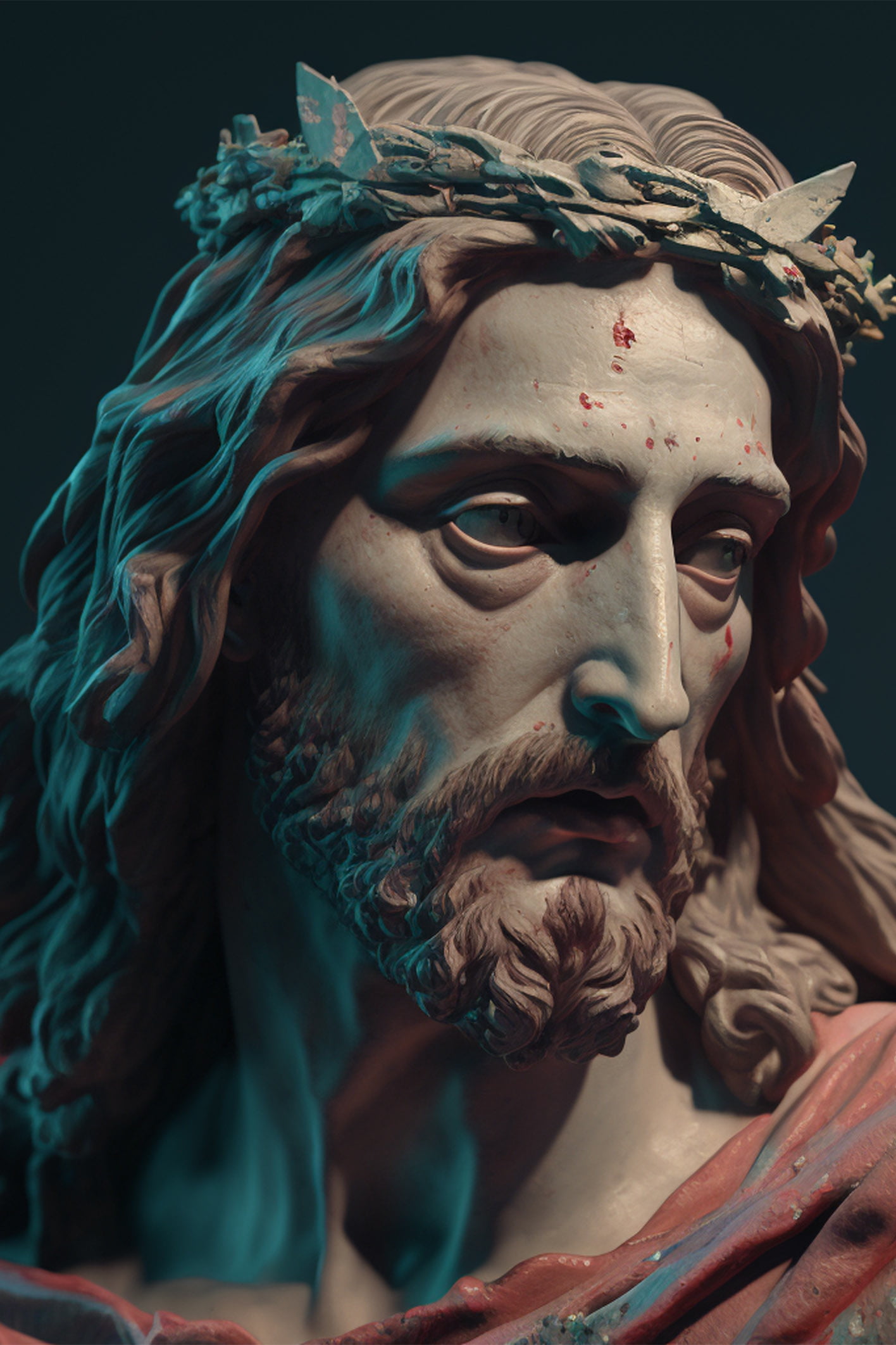 24x36 gallery poster, jesus Christ, Octane render - Walmart.com