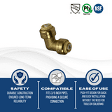 2 Pcs XFITTING Push Fit 3/8 Inch x 3/8 Inch Push Fit Elbow, 27-6-5=2XX - Walmart.com