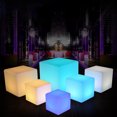 Glowing Cube Square Stool LED Light Cube for Seat Chair Waterproof ...