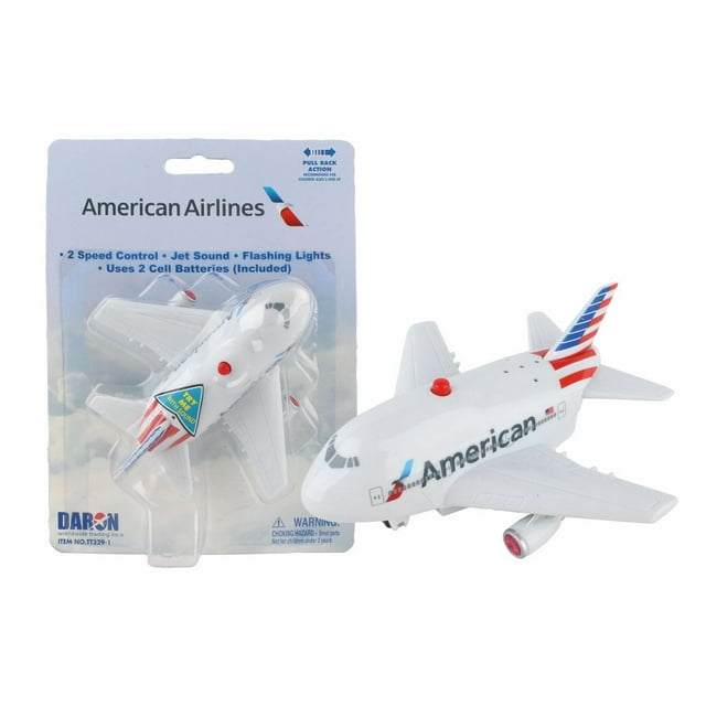 American Airlines Pullback Plane with Light and Sound, White - Daron ...