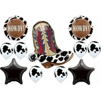 1st Birthday Cowboy Boots Howdy Party Balloons Decoration Supplies ...