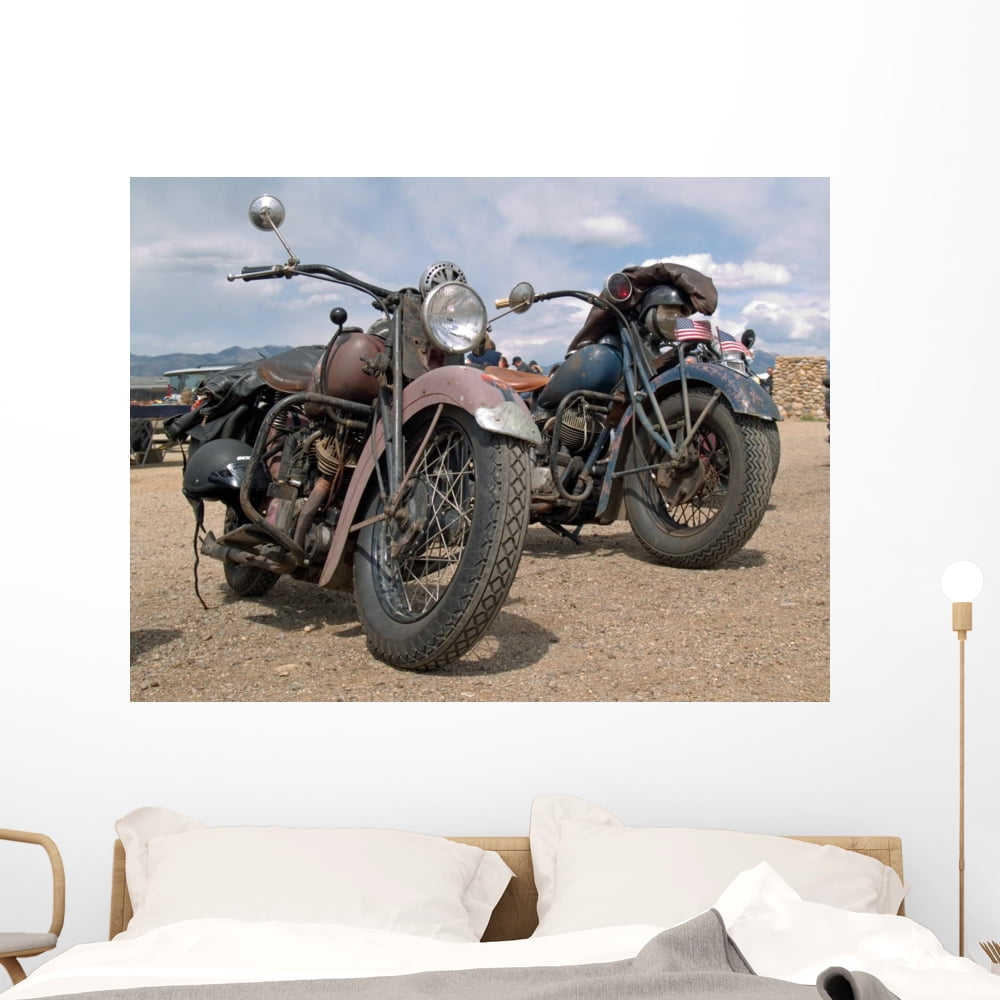 Classic American Motorcycles Wall Mural by Wallmonkeys Peel and Stick ...