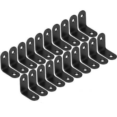 JOYWEI Fixing Bracket Black Right Angle L-Shaped Bracket Metal Brackets ...