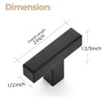 30 Pack 2 Inch Length Square Cabinet Pulls Matte Black Stainless Steel ...
