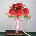 Artificial Silk Rose Peony Bouquet, Wedding Home Decor, Fabric Plastic ...